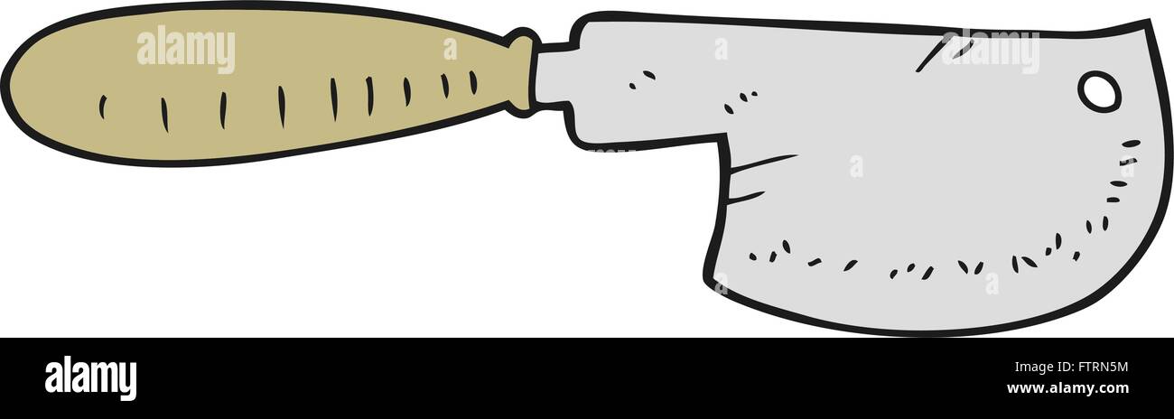 freehand drawn cartoon meat cleaver Stock Vector Image & Art - Alamy