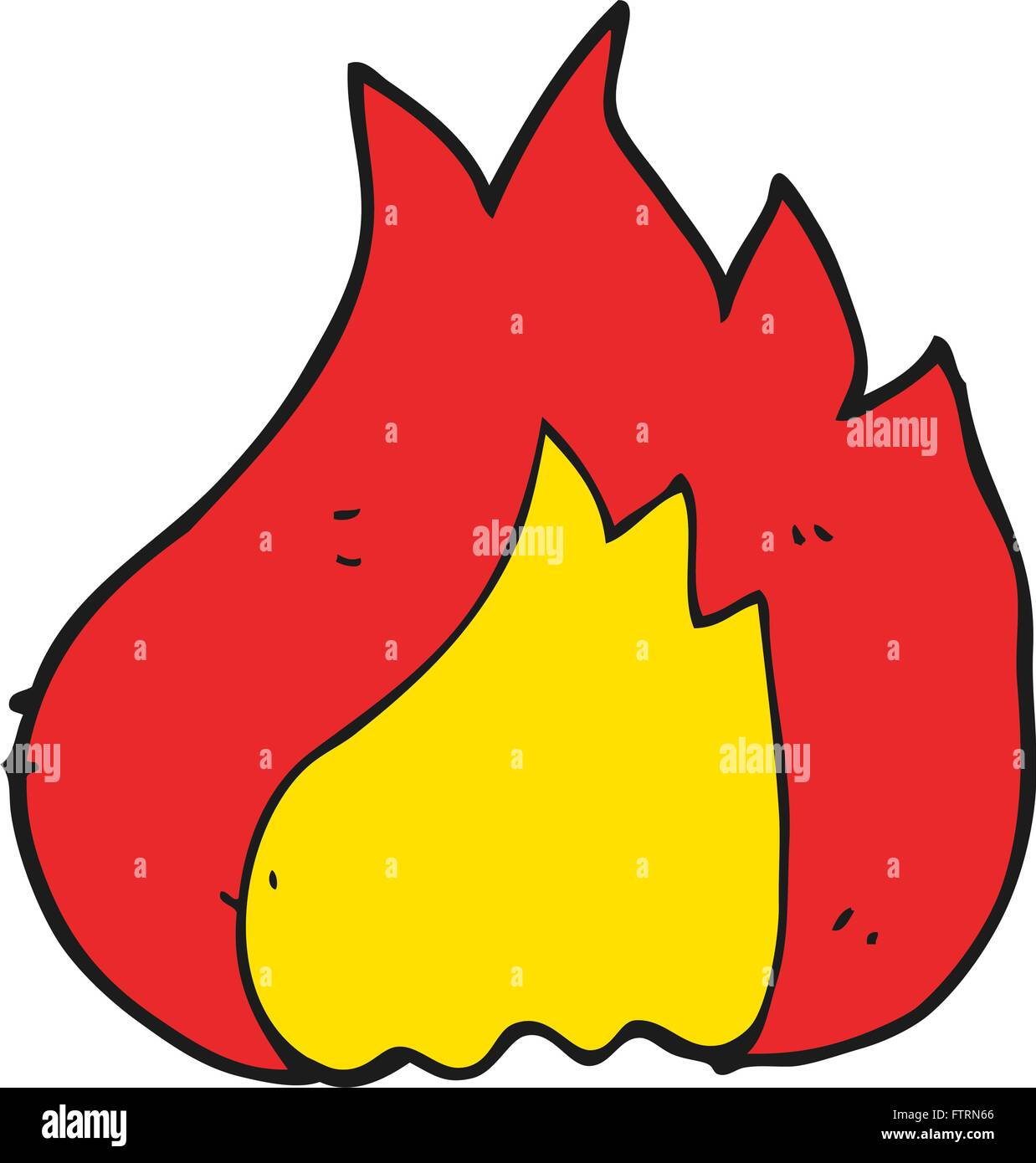 freehand drawn cartoon flame Stock Vector Image & Art - Alamy