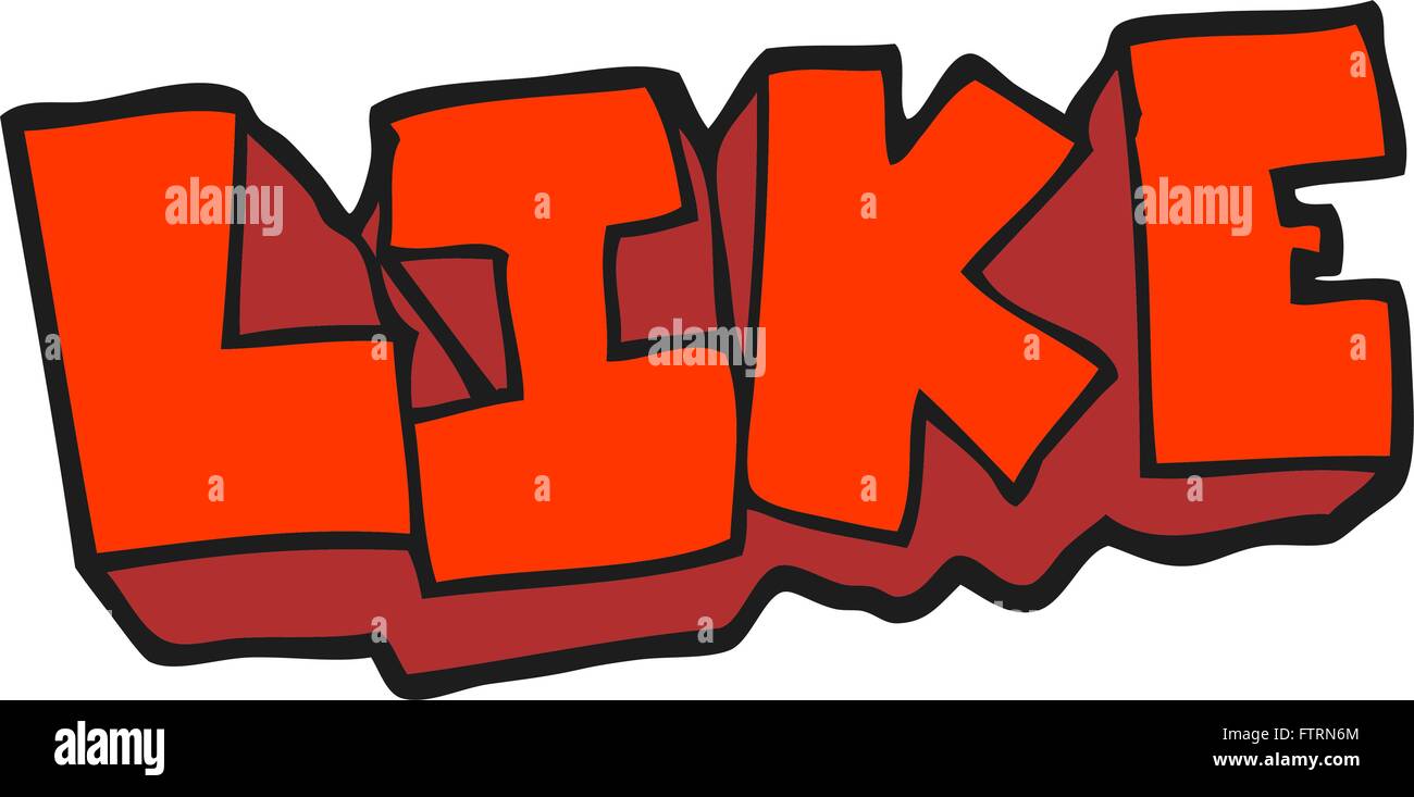 freehand drawn cartoon word like Stock Vector Image & Art - Alamy