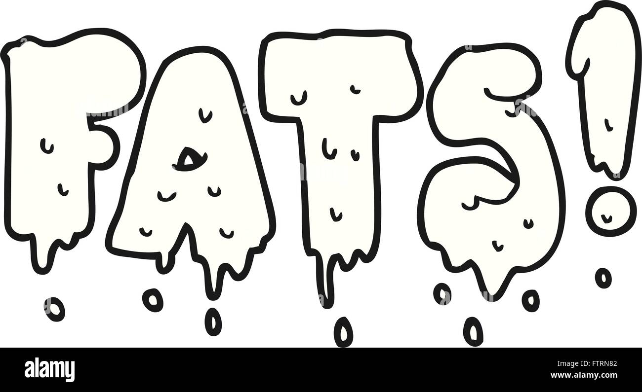 freehand drawn cartoon fats word text Stock Vector Image & Art - Alamy