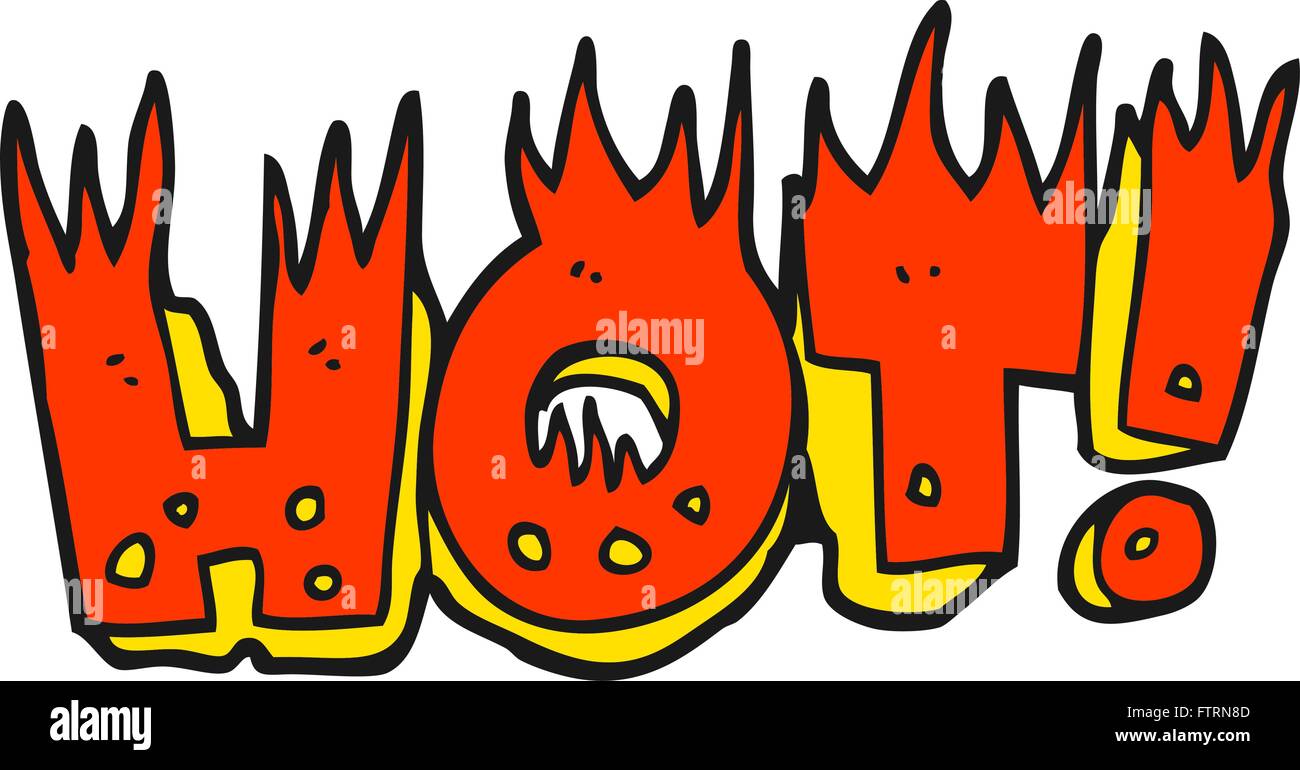 freehand drawn cartoon hot symbol Stock Vector Image & Art - Alamy