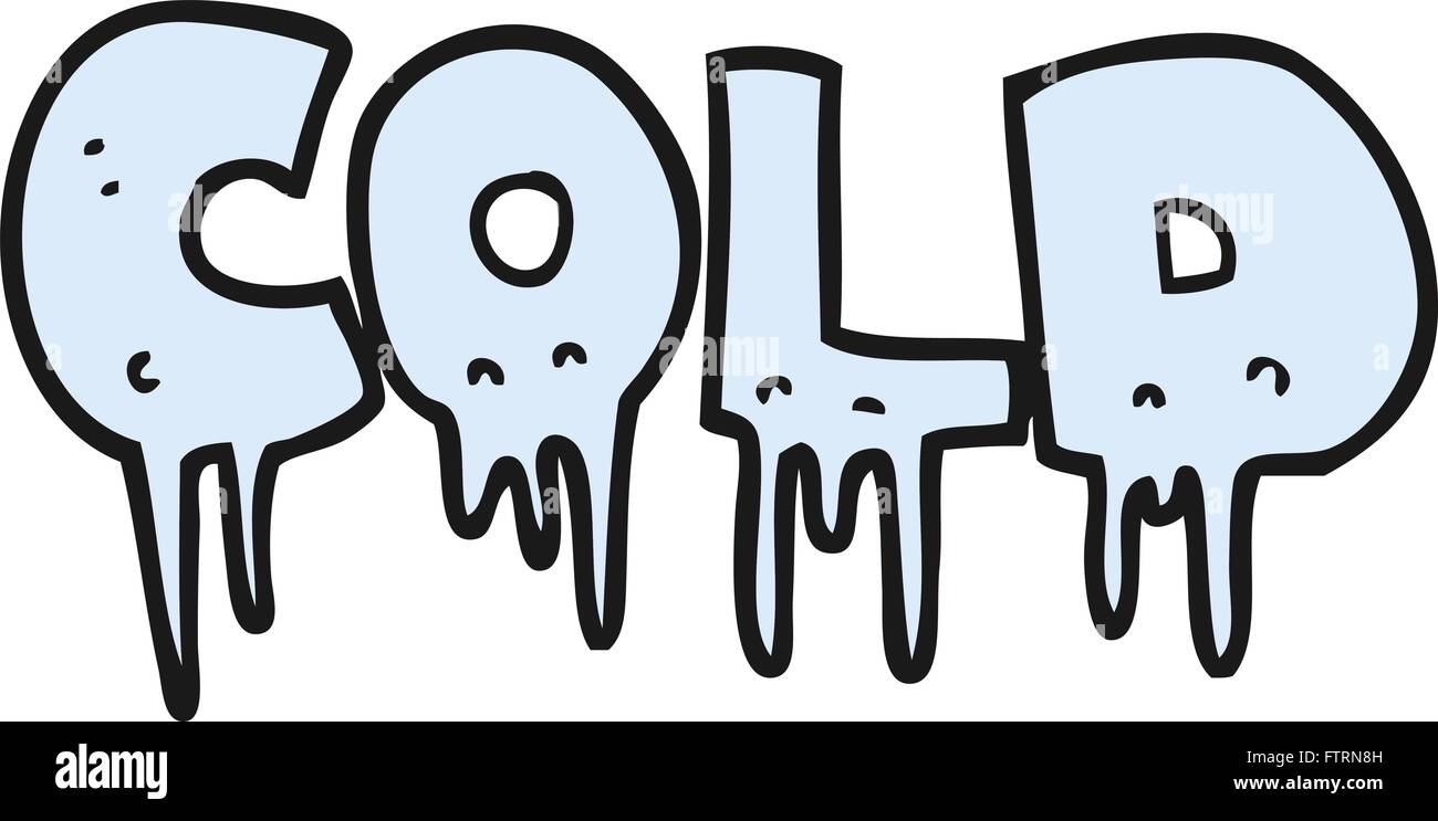 freehand drawn cartoon word cold Stock Vector Image & Art - Alamy