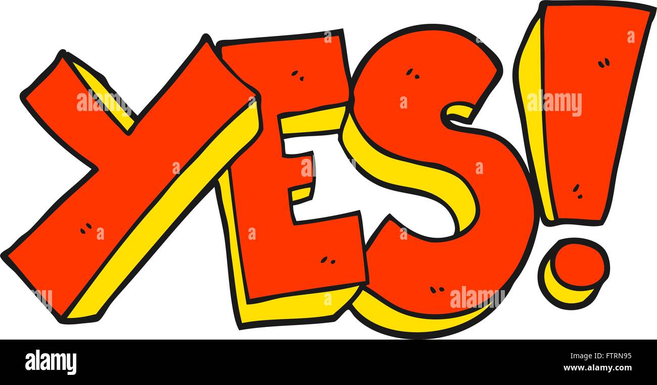 freehand drawn cartoon yes symbol Stock Vector Image & Art - Alamy