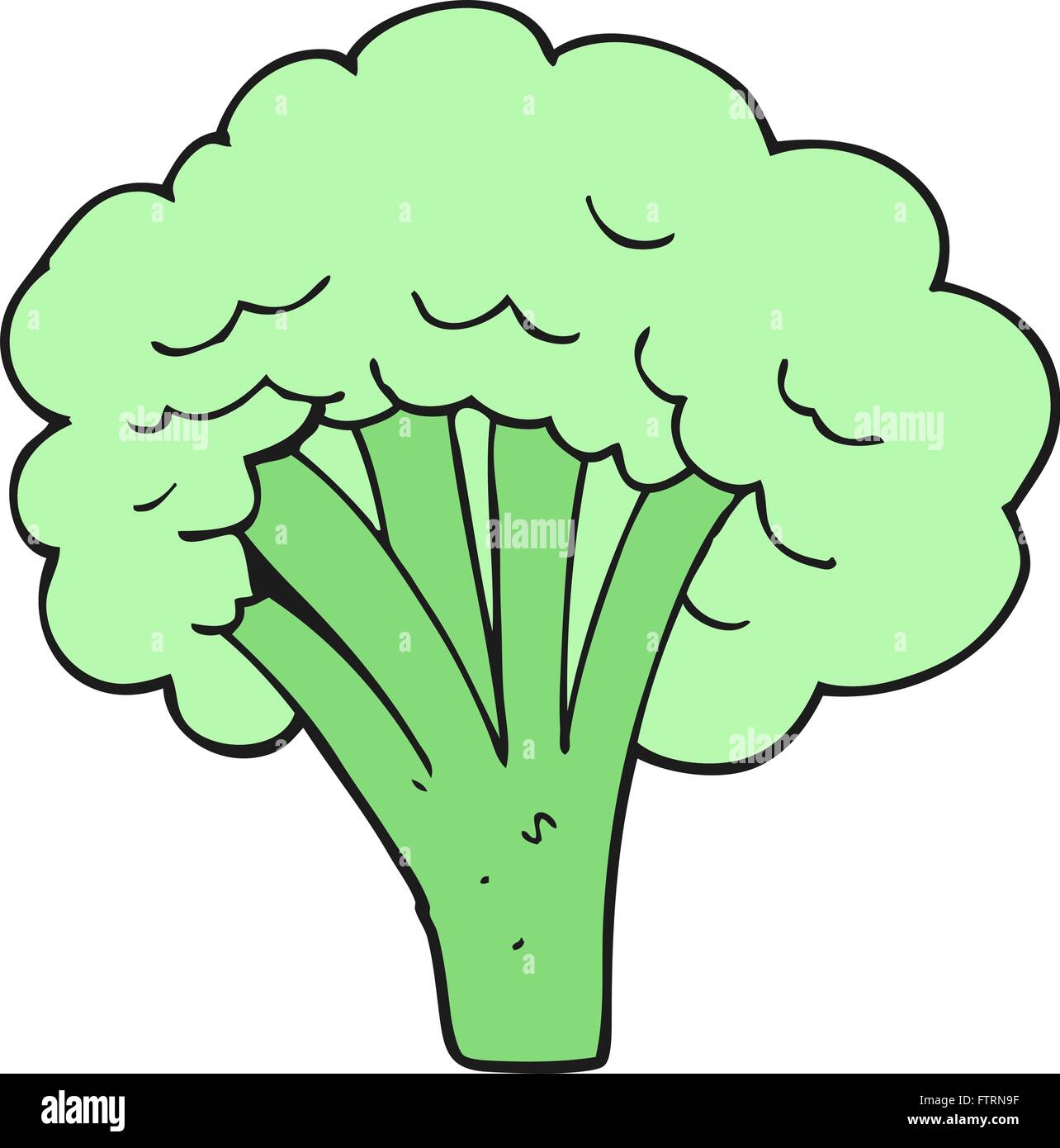 freehand drawn cartoon broccoli Stock Vector Image & Art - Alamy