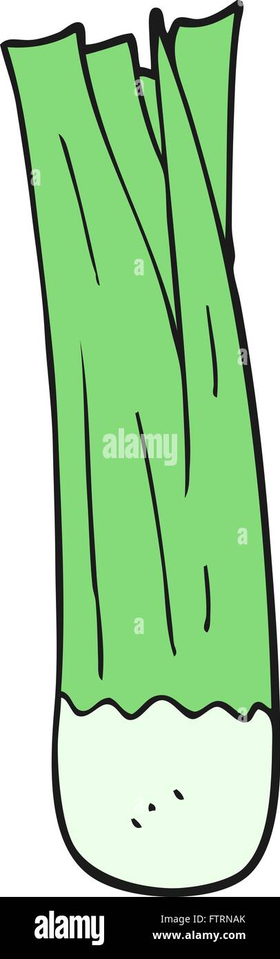 freehand drawn cartoon leek Stock Vector Image & Art - Alamy