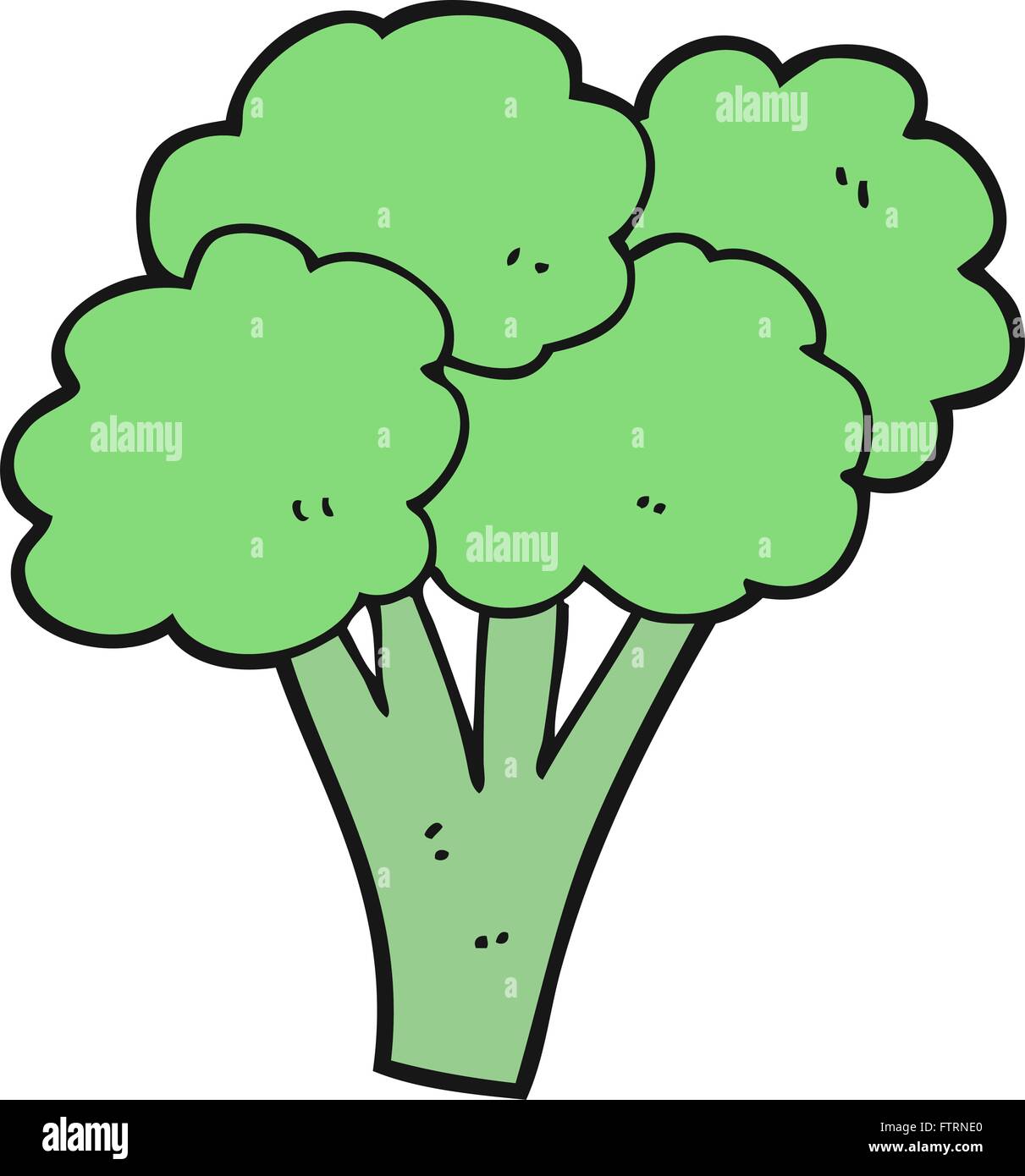 freehand drawn cartoon broccoli Stock Vector Image & Art - Alamy