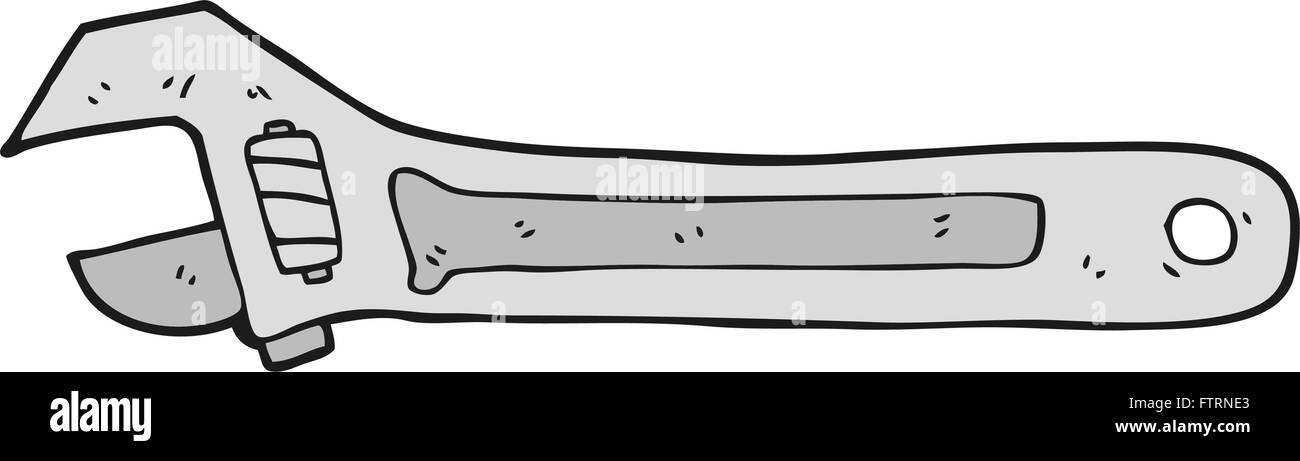 freehand drawn cartoon spanner Stock Vector Image & Art - Alamy