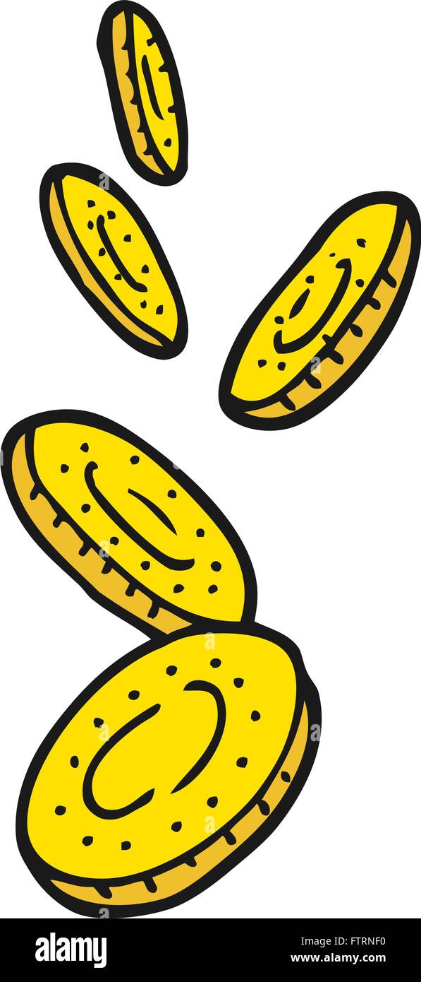 freehand drawn cartoon coins Stock Vector Image & Art - Alamy