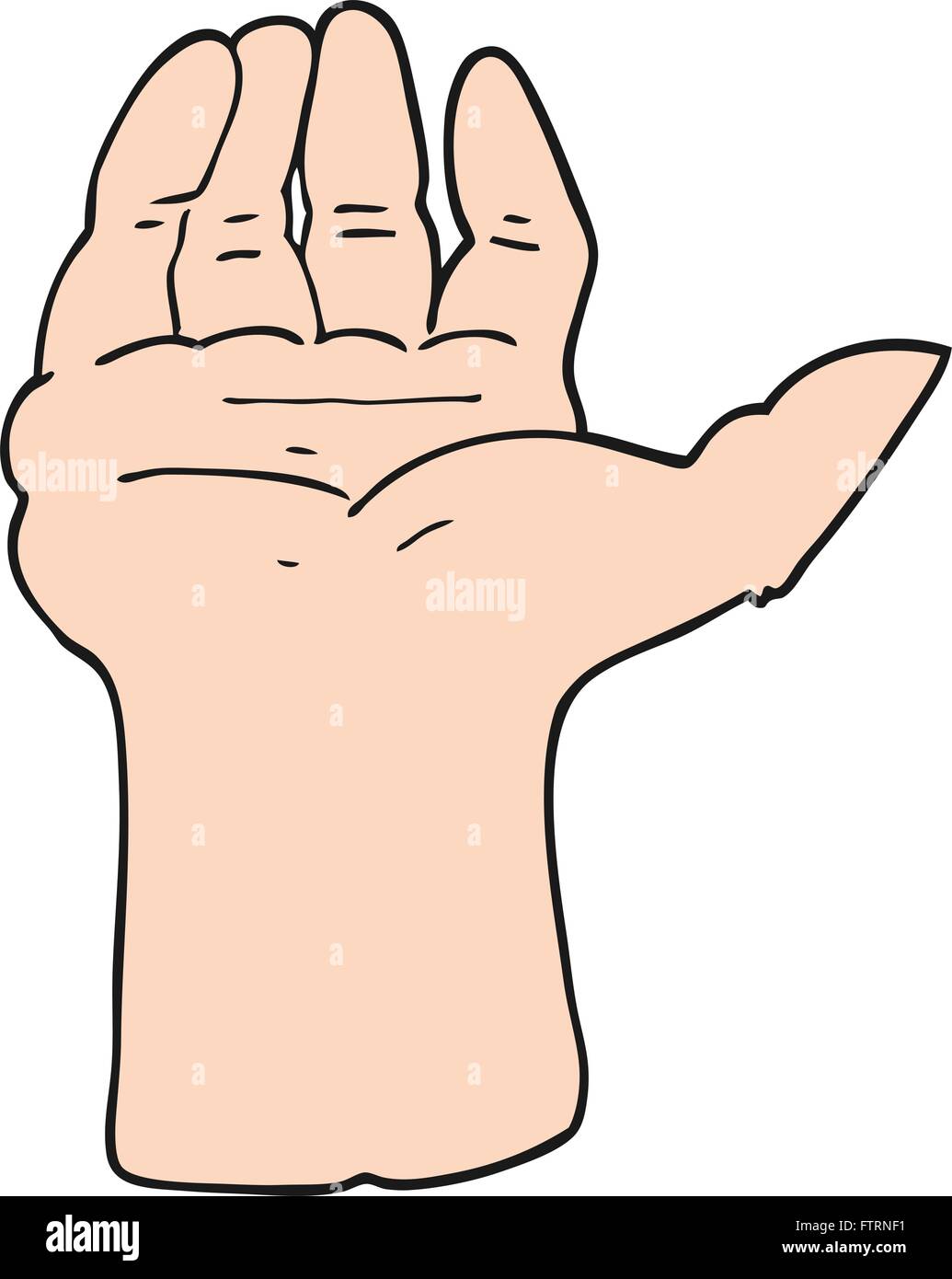 Cartoon open hand Stock Vector Images - Alamy