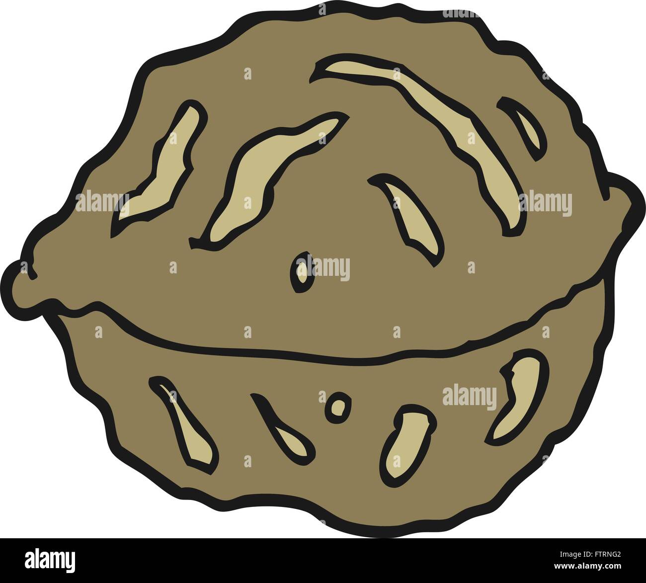 freehand drawn cartoon walnut in shell Stock Vector Image & Art - Alamy