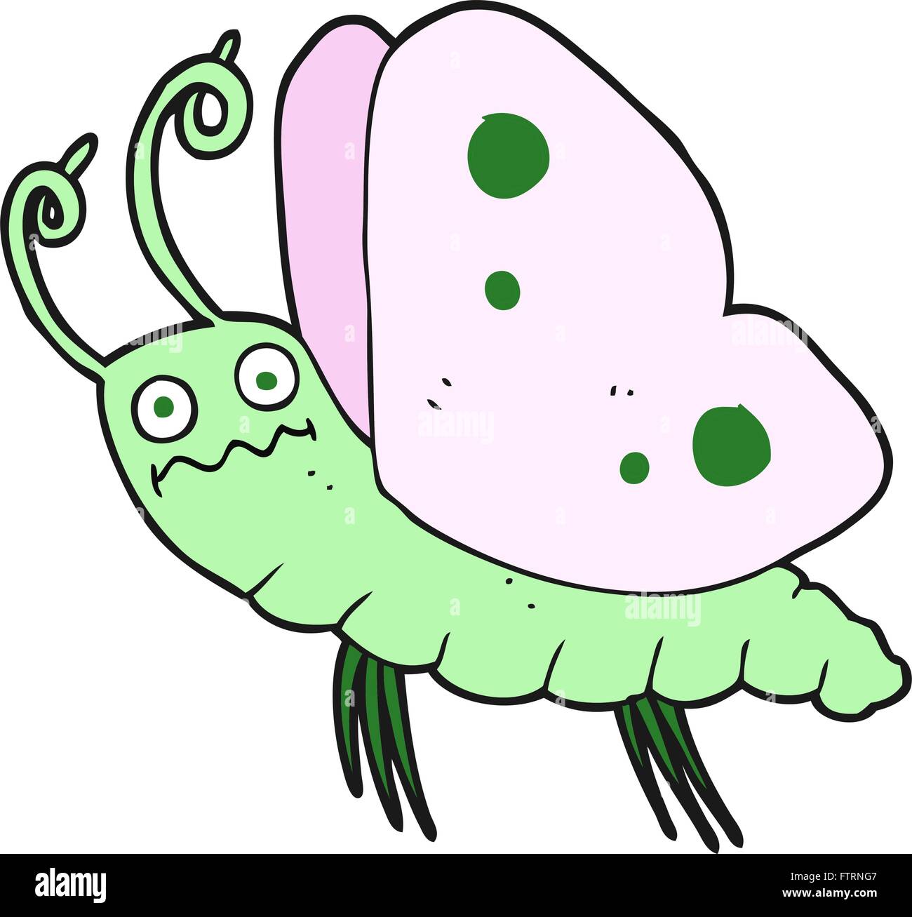 freehand drawn cartoon funny butterfly Stock Vector Image & Art - Alamy