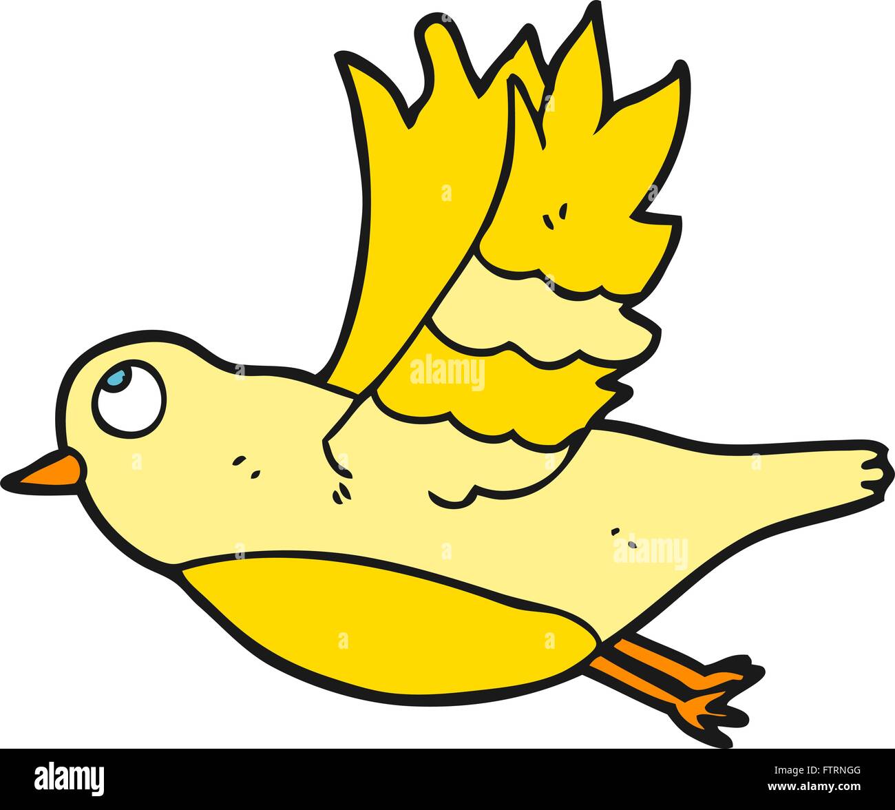 freehand drawn cartoon bird flying Stock Vector Image & Art - Alamy