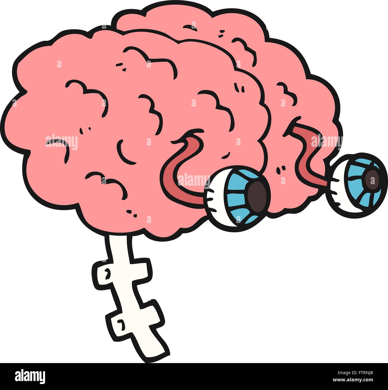 freehand drawn cartoon brain Stock Vector Image & Art - Alamy