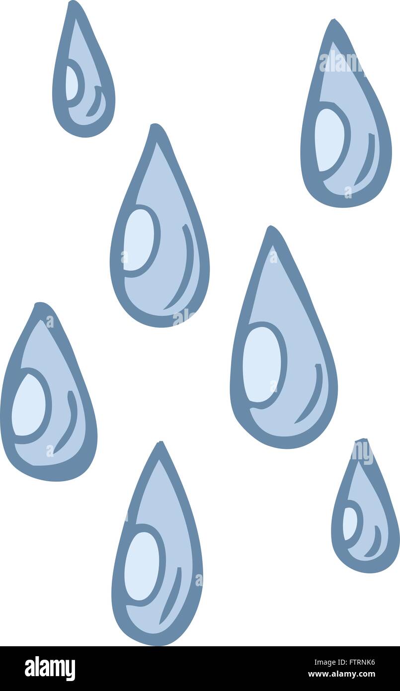 freehand drawn cartoon raindrops Stock Vector Image & Art - Alamy
