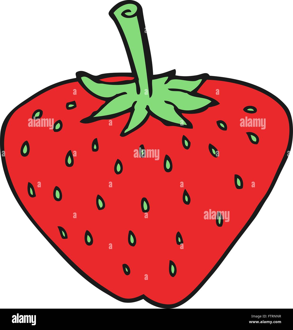 freehand drawn cartoon strawberry Stock Vector Image & Art - Alamy