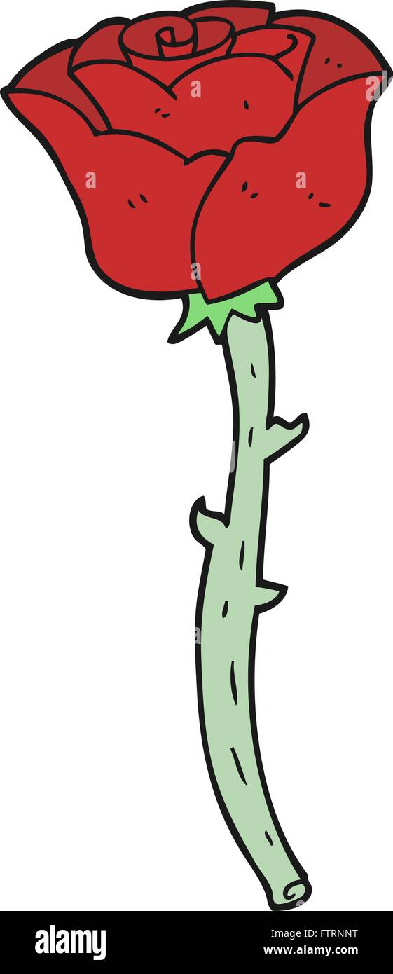 freehand drawn cartoon rose Stock Vector Image & Art - Alamy