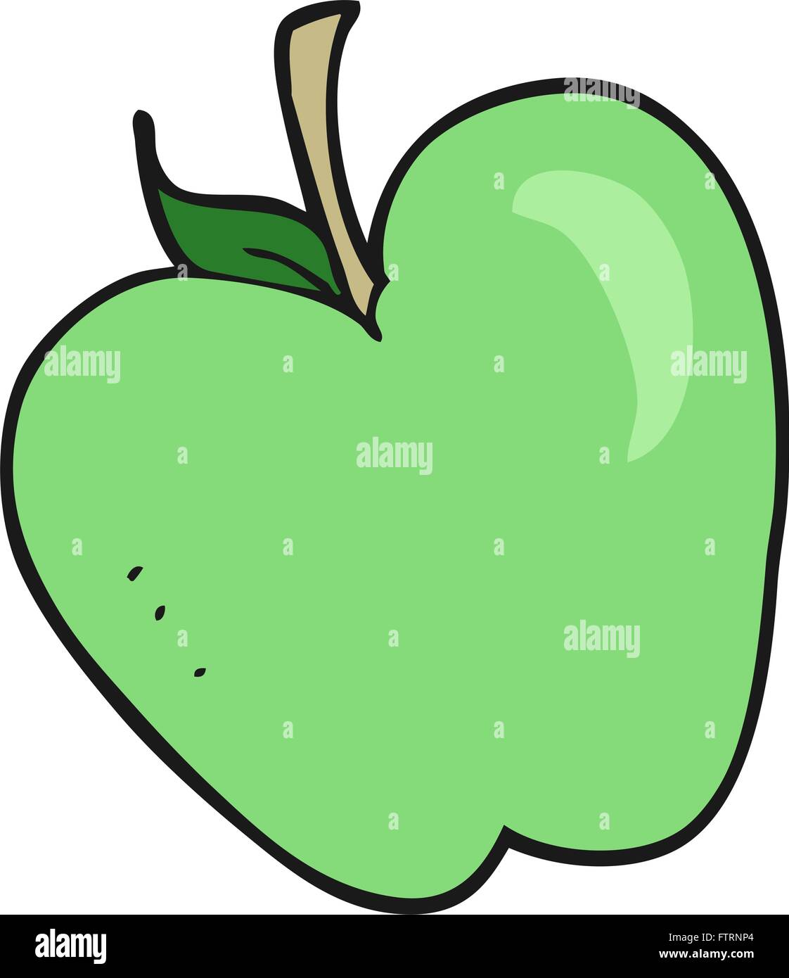 freehand drawn cartoon apple Stock Vector Image & Art - Alamy