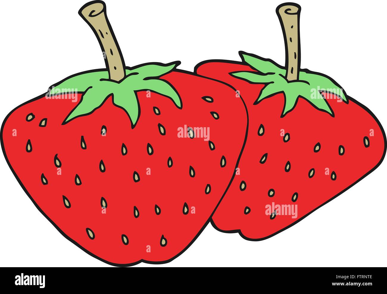 freehand drawn cartoon strawberries Stock Vector Image & Art - Alamy