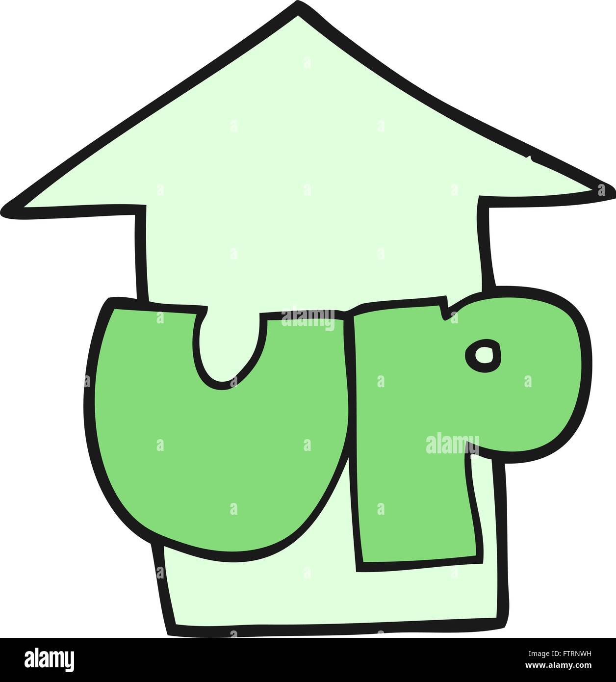 Freehand drawn cartoon arrow up Stock Vector Images - Alamy