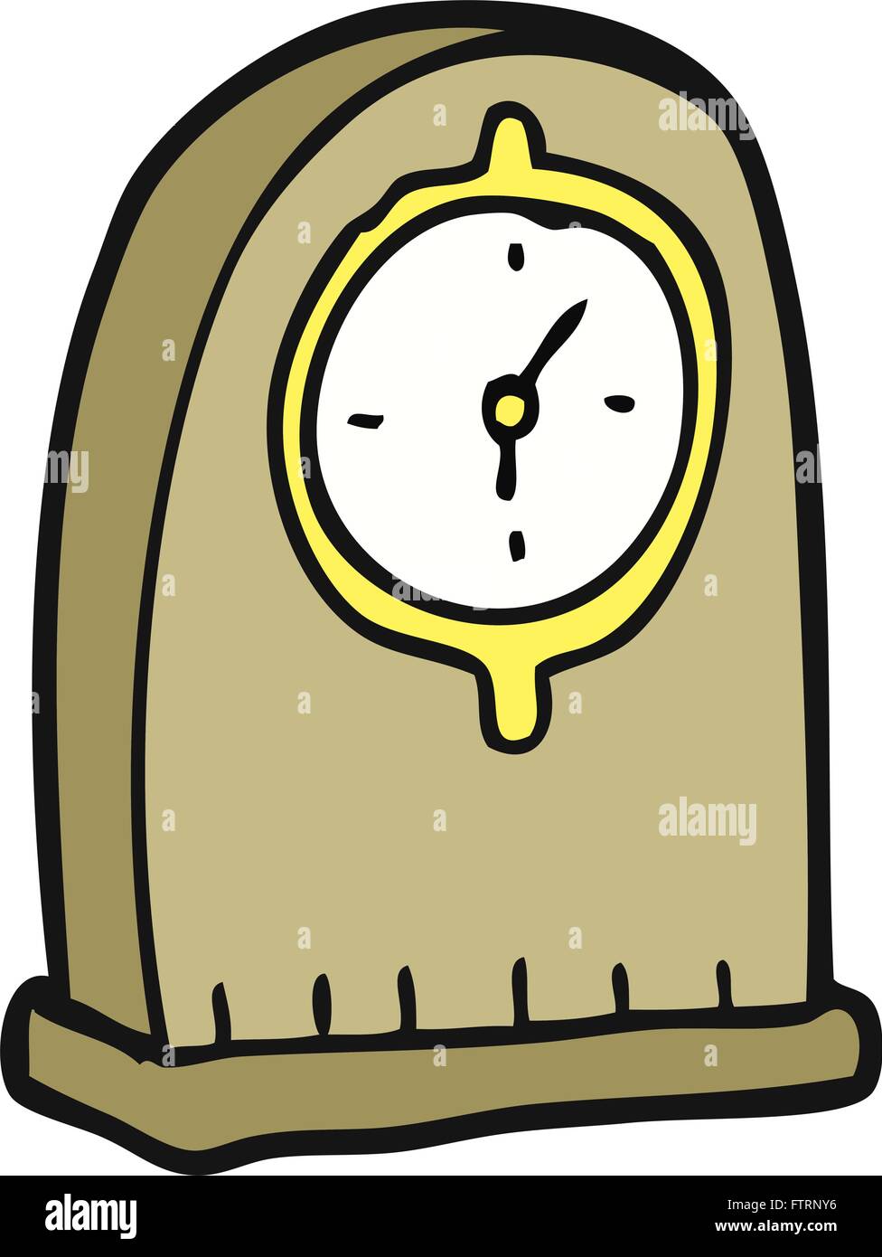 freehand drawn cartoon old clock Stock Vector Image & Art - Alamy