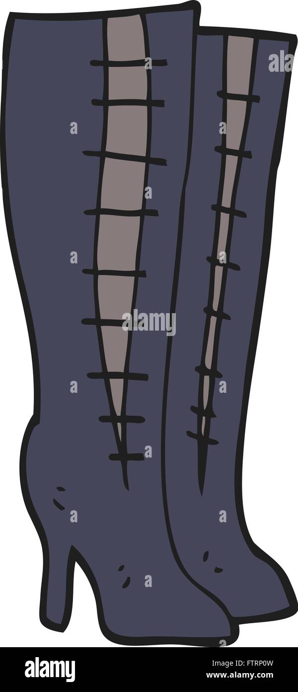 freehand drawn cartoon high boots Stock Vector Image & Art - Alamy