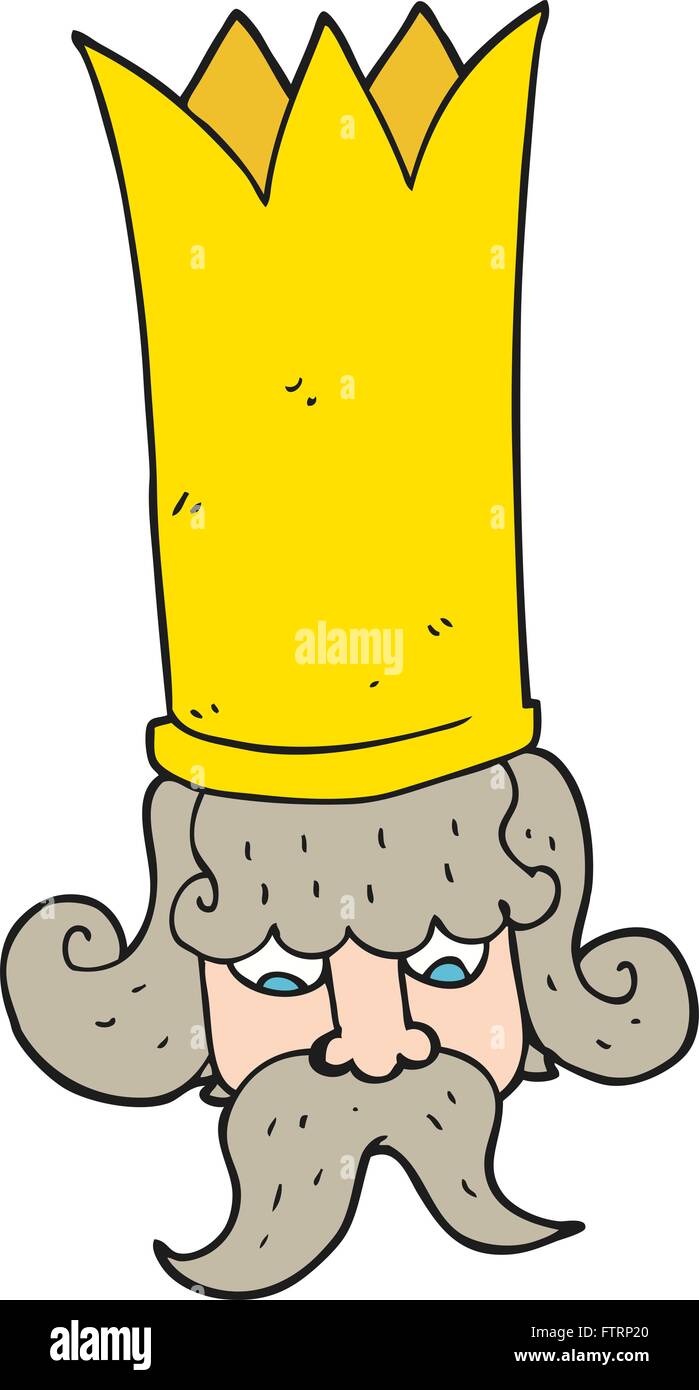 freehand drawn cartoon king with huge crown Stock Vector Image & Art ...