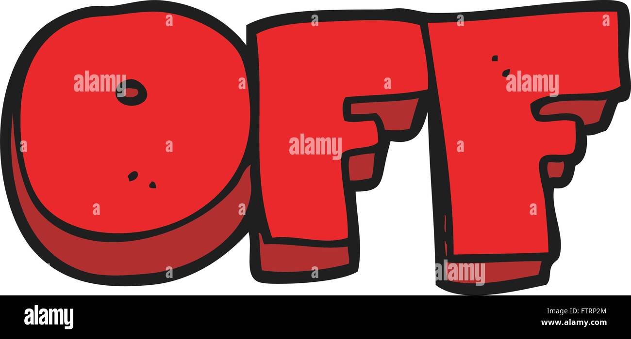 freehand drawn cartoon off sign Stock Vector Image & Art - Alamy