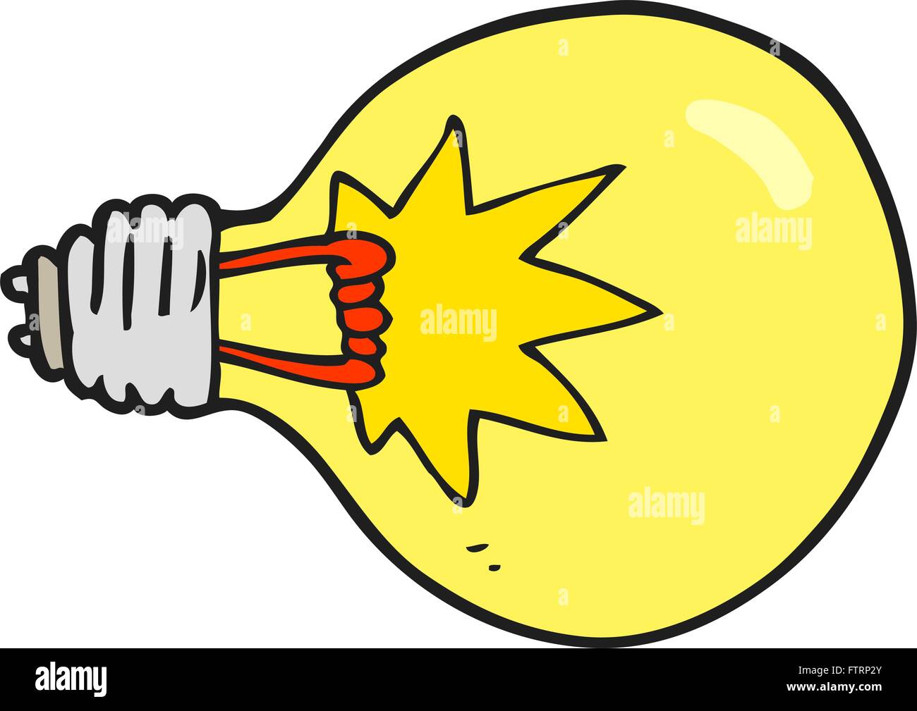 freehand drawn cartoon light bulb Stock Vector Image & Art - Alamy