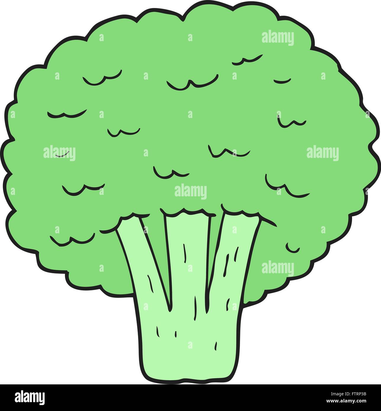 freehand drawn cartoon broccoli Stock Vector Image & Art - Alamy