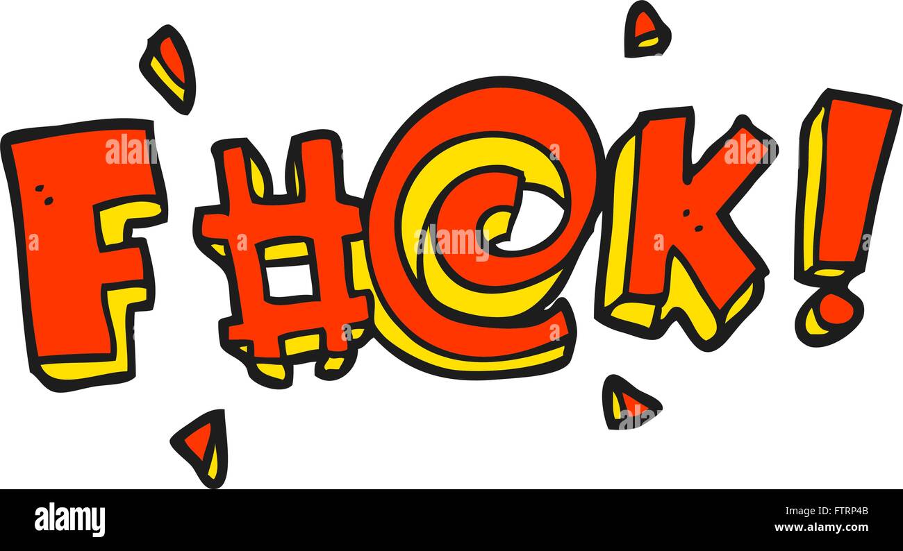 freehand drawn cartoon swearword Stock Vector Image & Art - Alamy