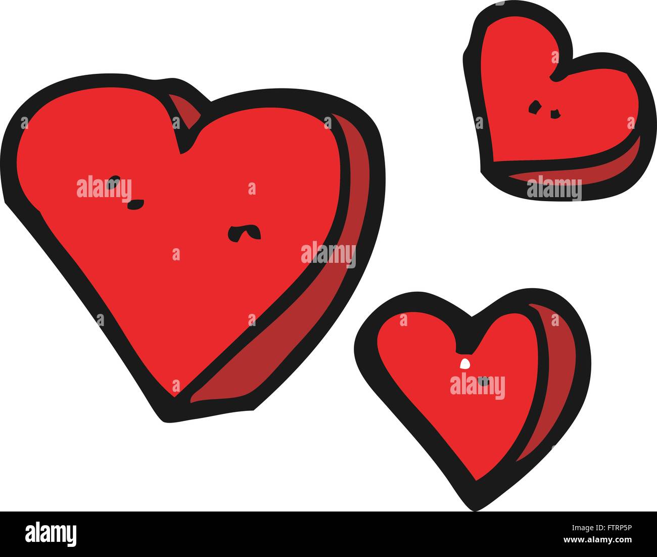 freehand drawn cartoon hearts Stock Vector Image & Art - Alamy