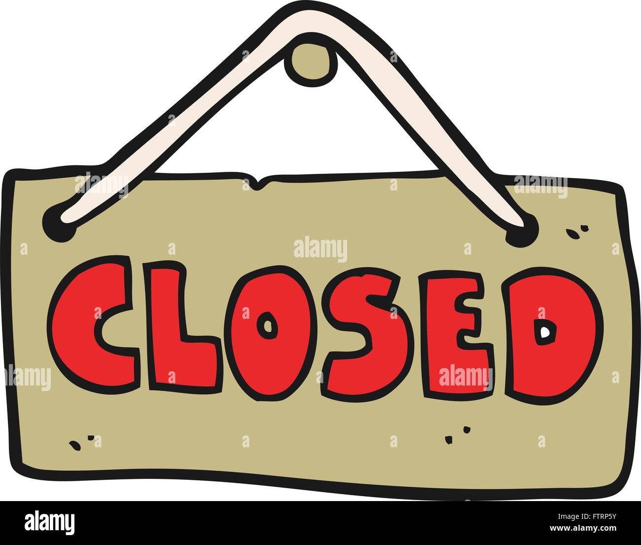 freehand drawn cartoon closed shop sign Stock Vector Image & Art - Alamy