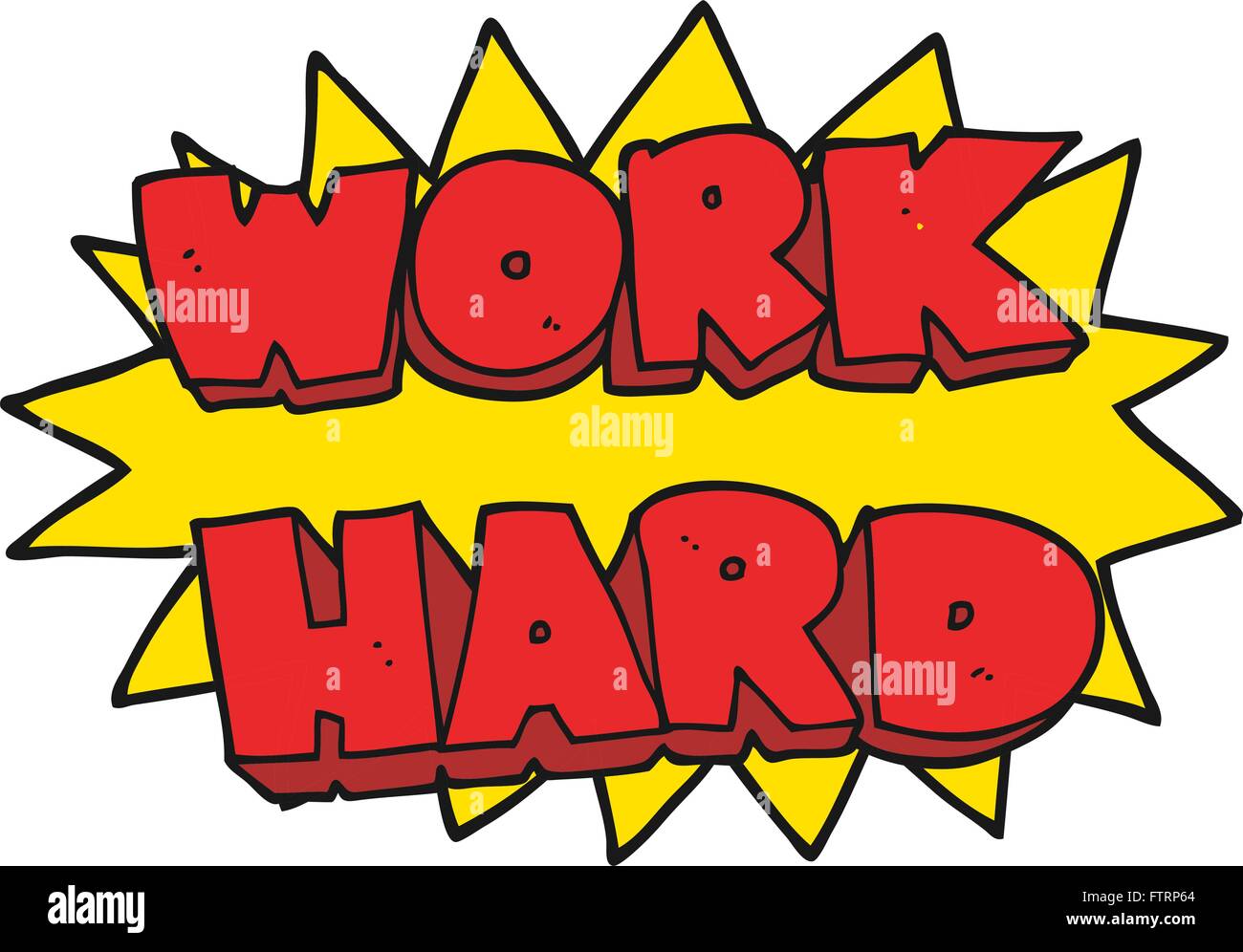 freehand drawn cartoon work hard symbol Stock Vector Image & Art - Alamy