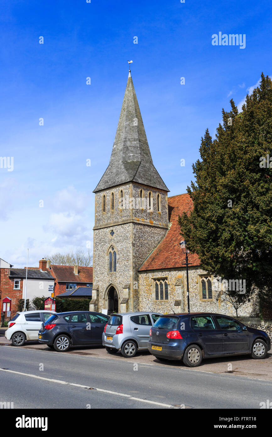 St Peter's church in High Street, Stockbridge, an attractive village in ...