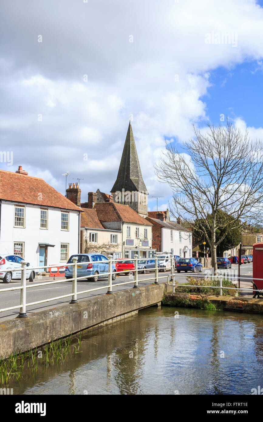 High Street, Stockbridge, an attractive village in Hampshire, southern ...