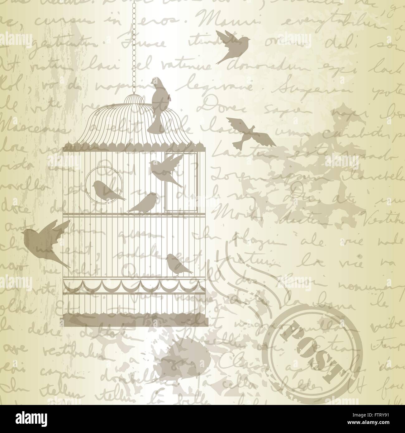 Vector illustration, of bird cage Stock Vector Image & Art - Alamy