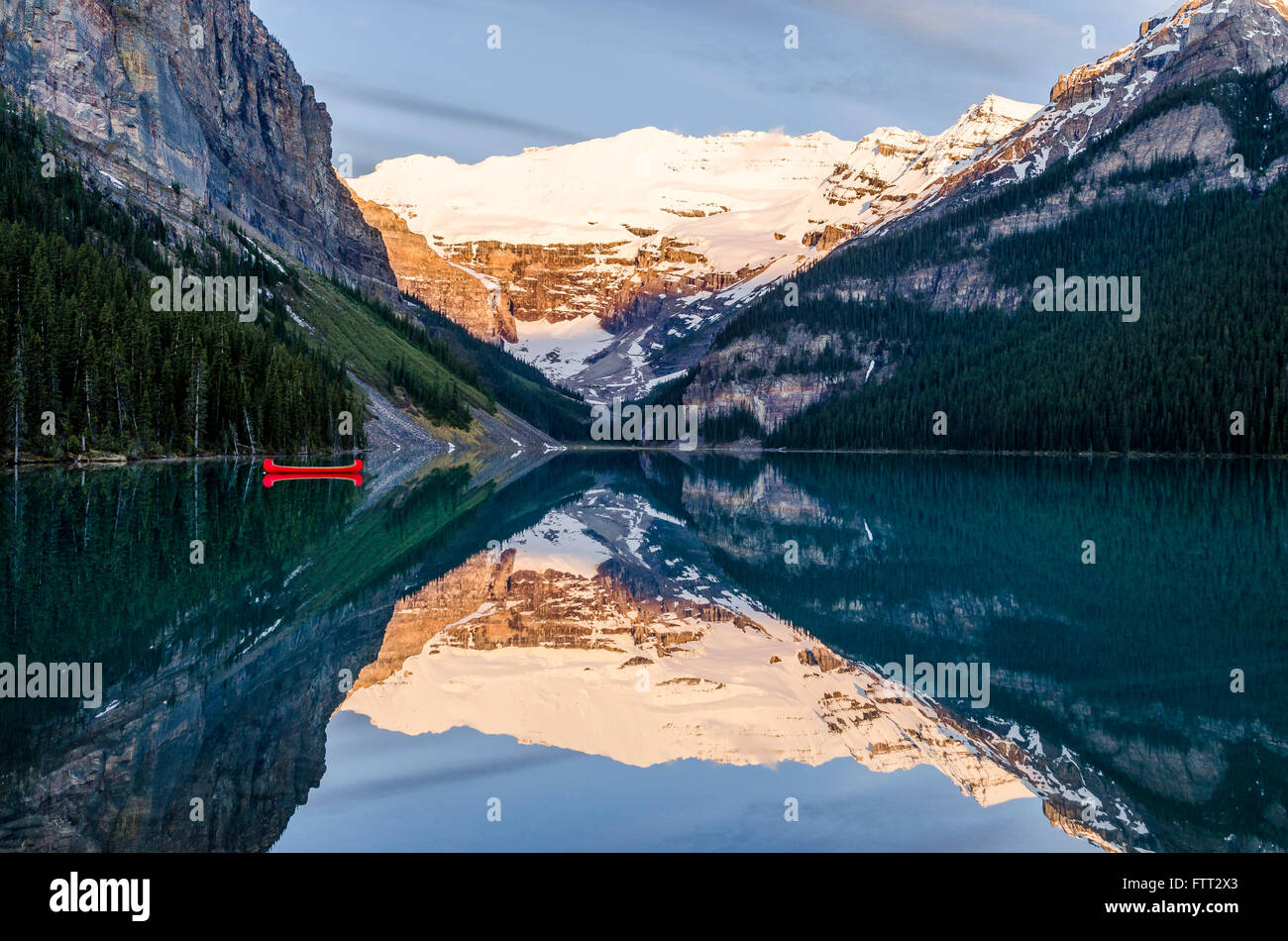 Dawn, Lake Louise, Banff National Park, Alberta, Canada Stock Photo - Alamy