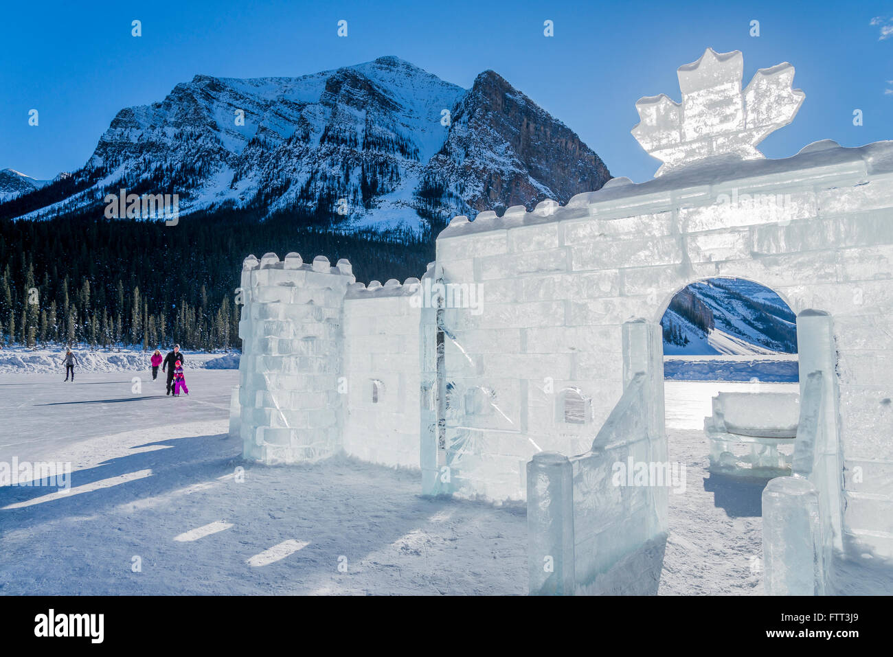 Ice Castle, Lake Louise in winter, Banff National Park, Alberta, Canada ...