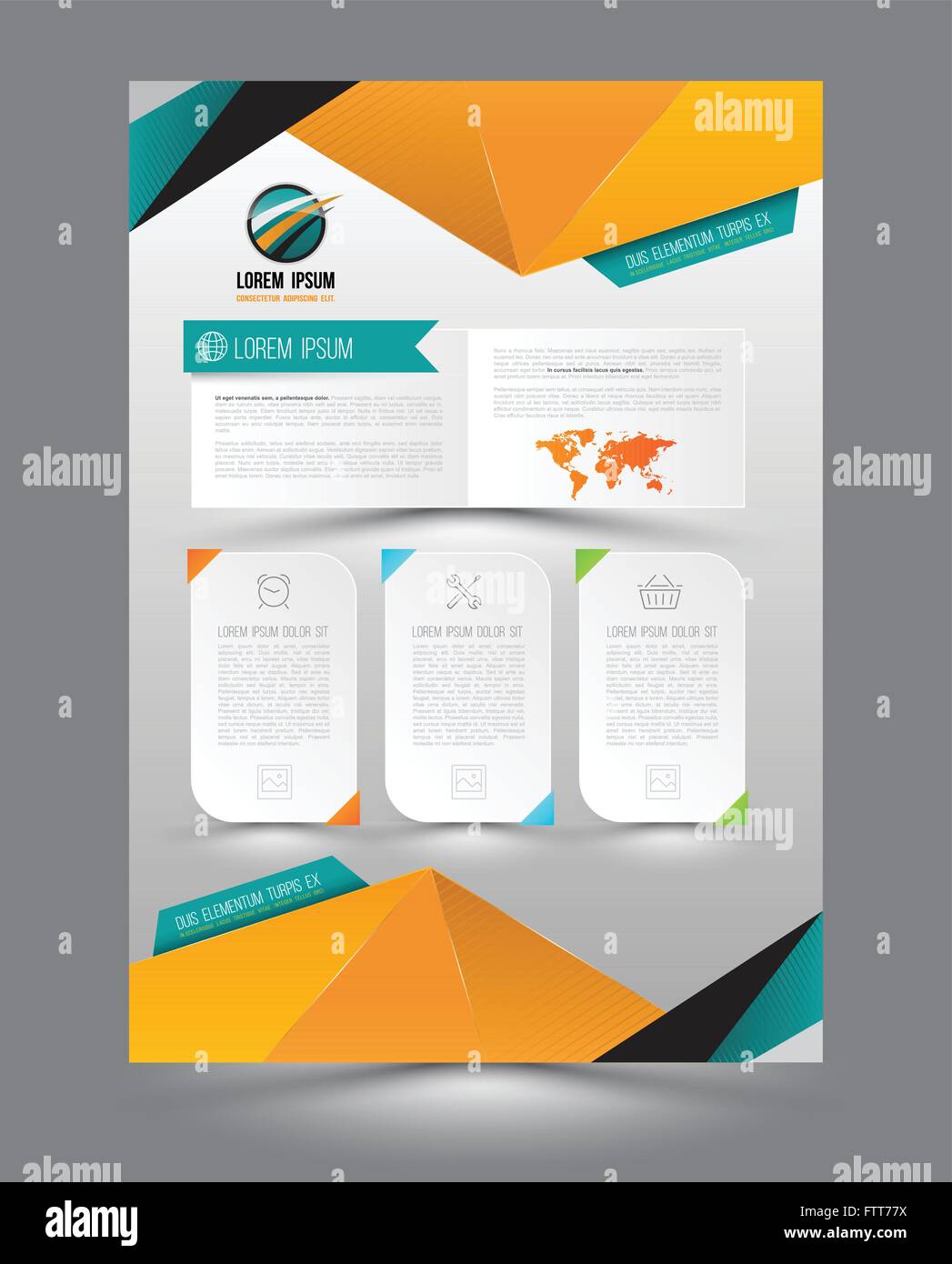 Vector design page template origami modern style. Vector illustration ...