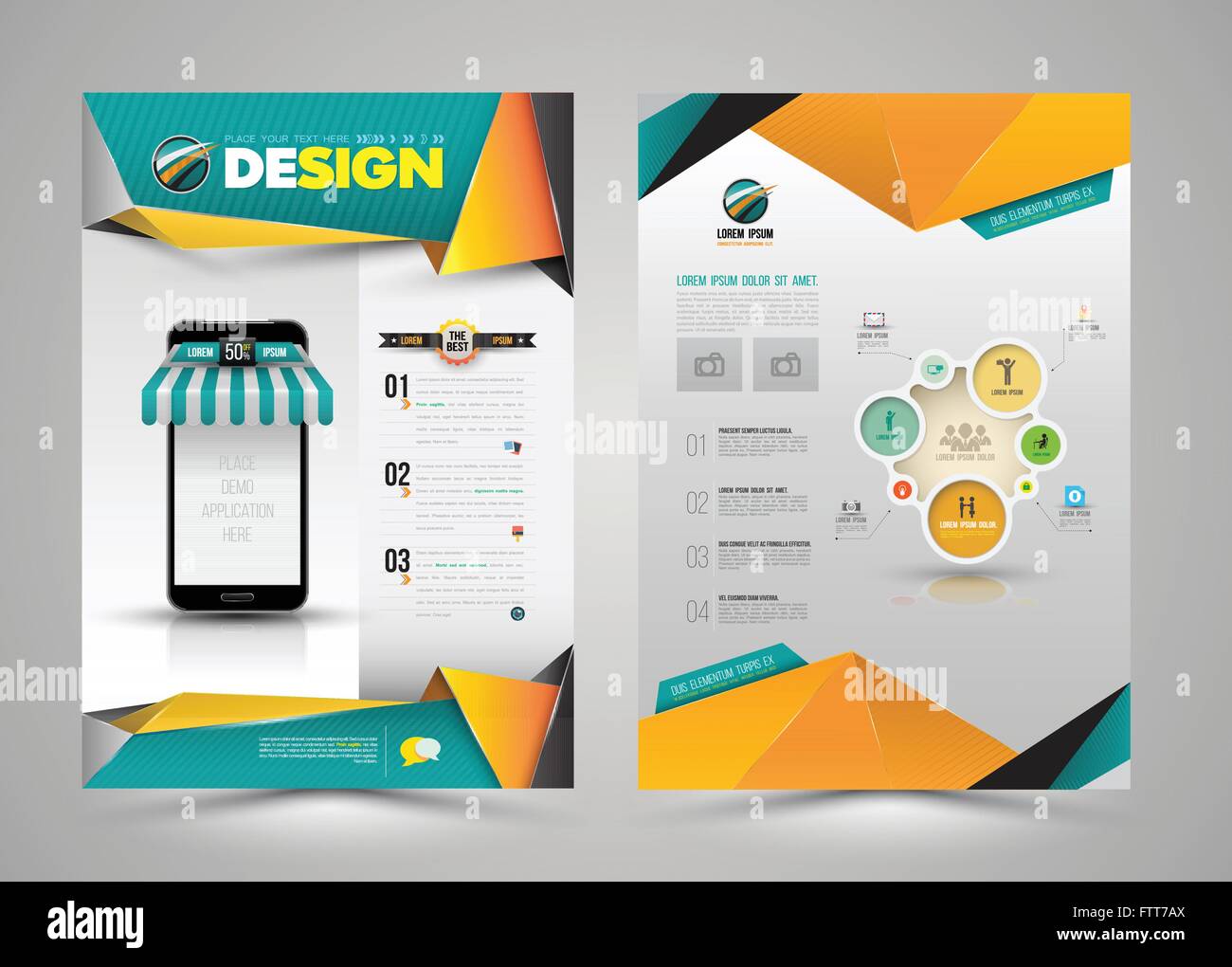 Vector design page template modern style. Vector illustration. Can use ...