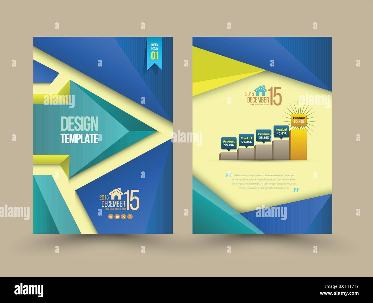 Abstract Arrows Brochure Flyer design Layout vector template in A4 size ...