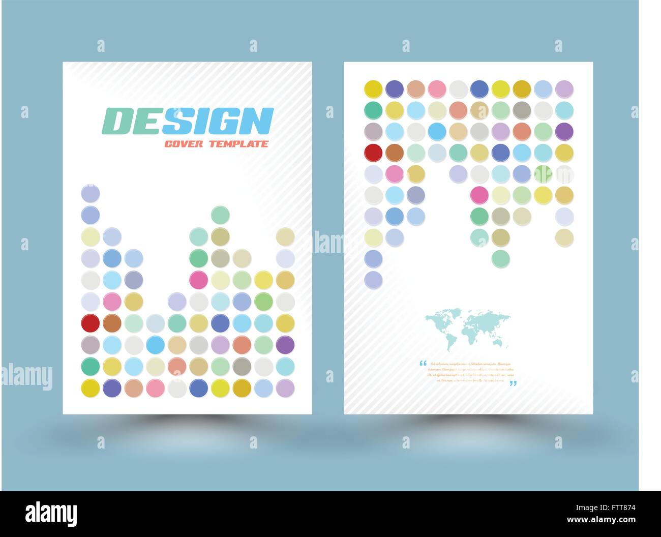 Vector flyer design templates with circle pastel color. Vector ...