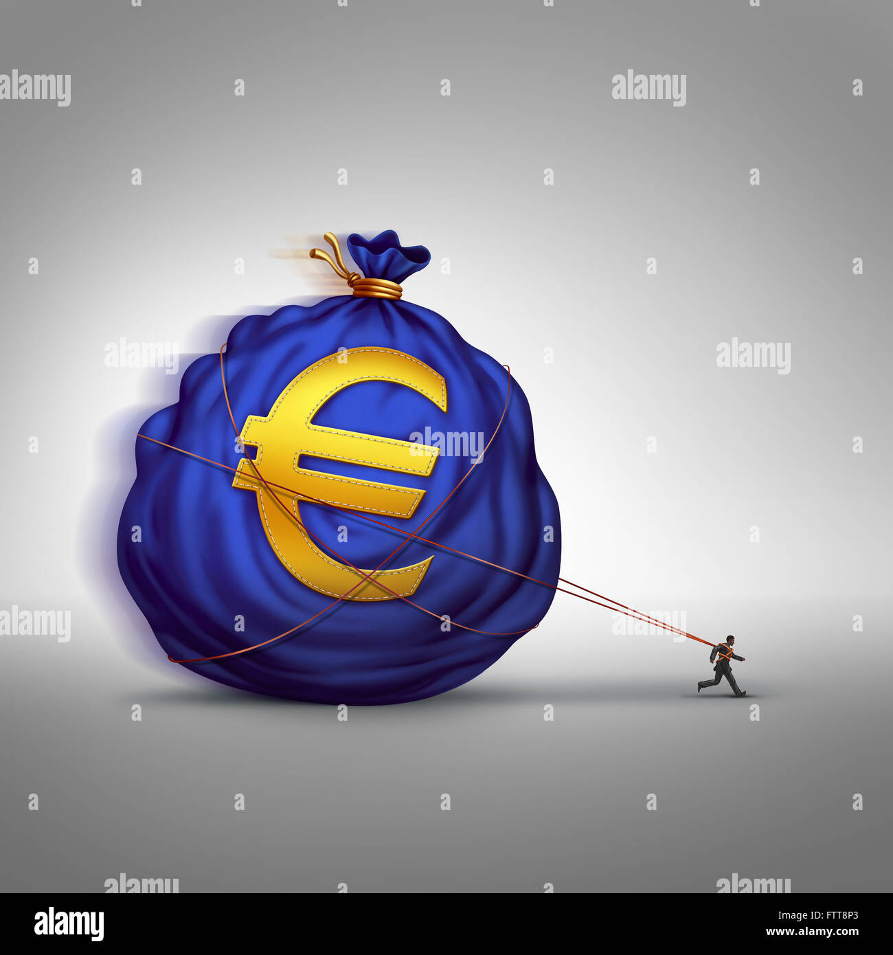 European financial stress managing wealth business concept as a ...