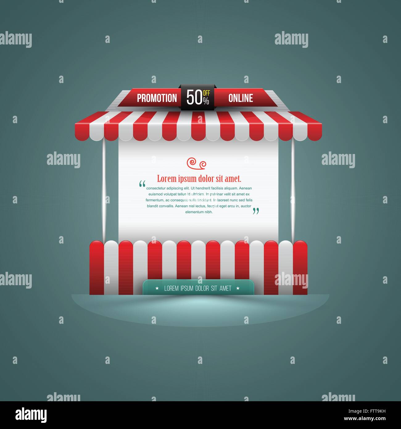 Vector illustration of a stall. Can use for promotion sale. Can use ...
