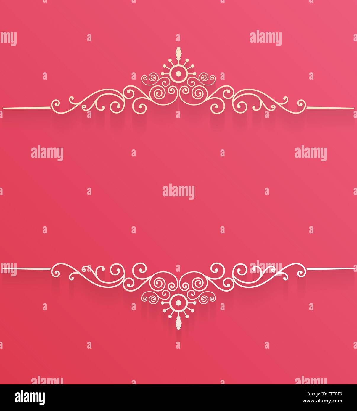 Vintage vector background with texture, divider, header, ornamental ...