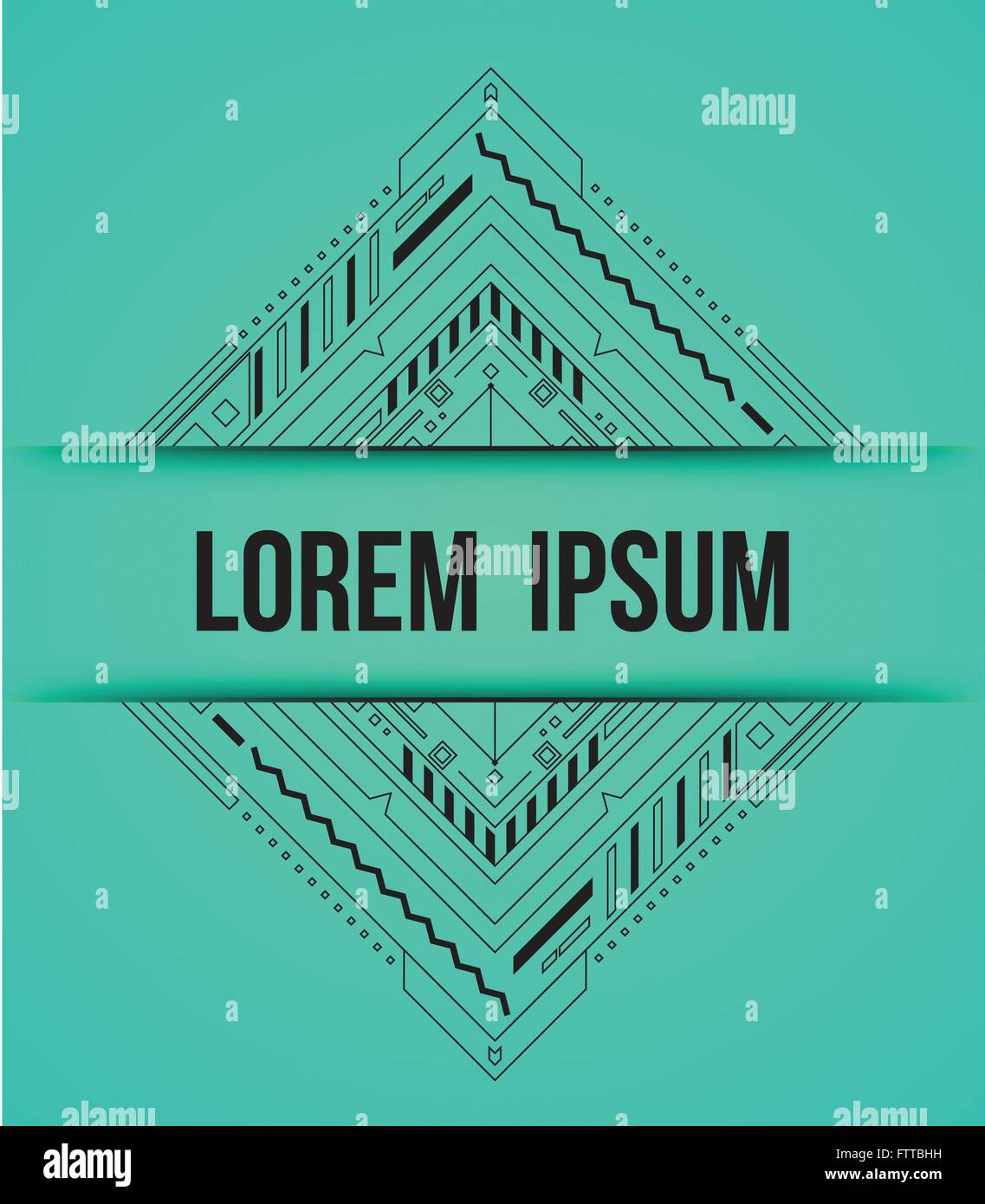 Vector abstract line banner, header, divider, ornamental frame template ...