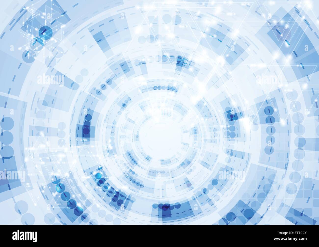 Tech blue gear drawing abstract background. Vector design Stock Vector ...