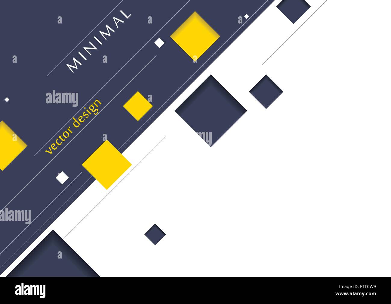 Corporate tech brochure flyer design. Vector squares template ...