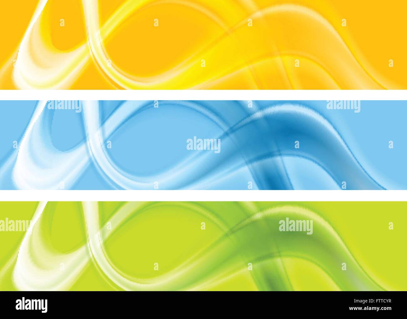 Abstract colorful wavy banners design. Vector illustration Stock Vector ...
