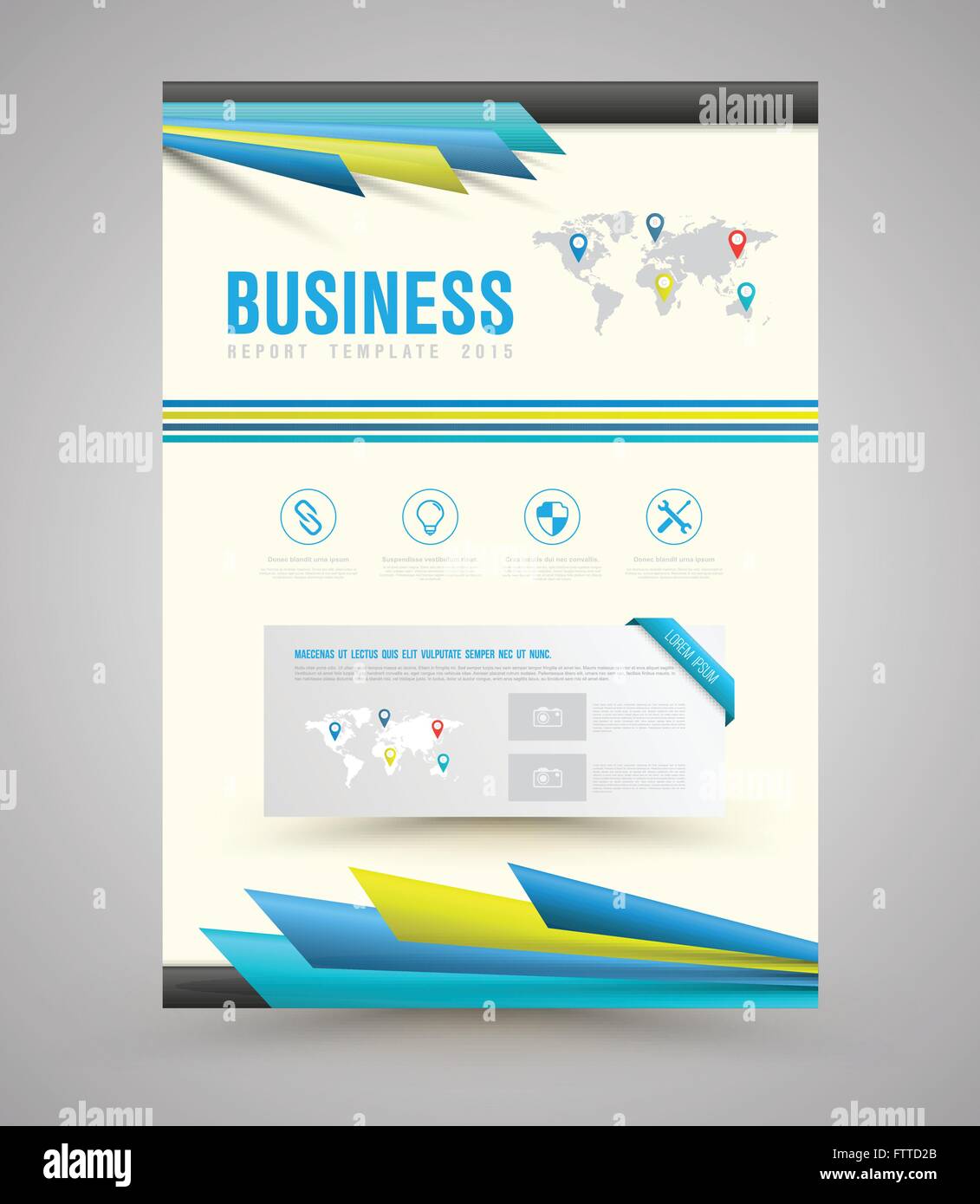 Business presentation vector a4 Stock Vector Images - Alamy